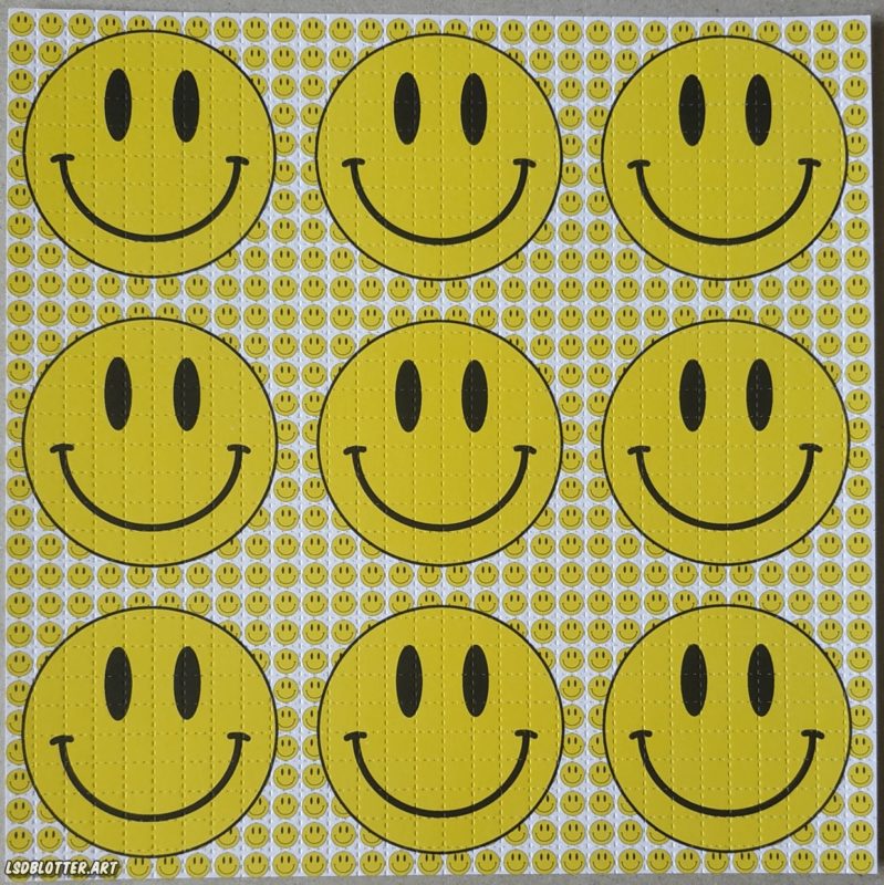 Smileys in Blotter Art - LSD Blotter Art
