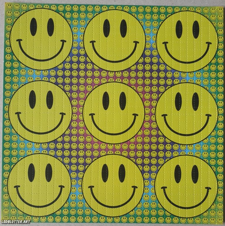 Smileys in Blotter Art - LSD Blotter Art