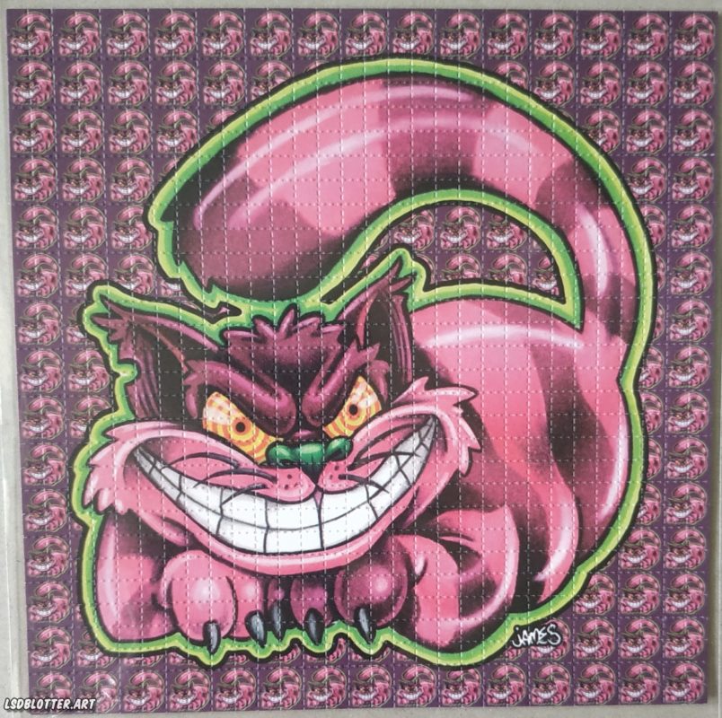 Blotter Art Cheshire Cat By James Clements - LSD Blotter Art