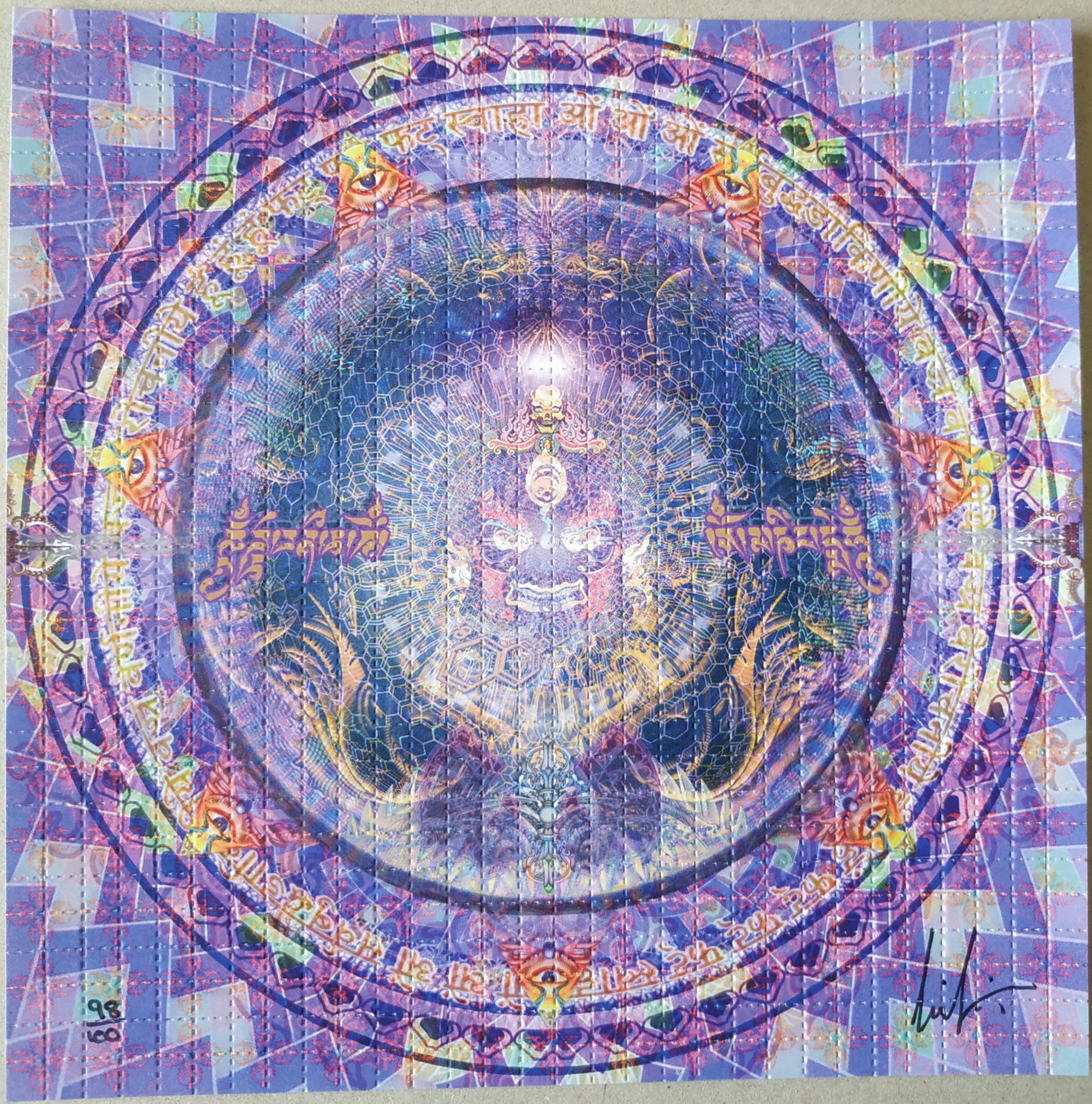 Blotter Art Demolecule by Lucifer Signed & Numbered /100 - LSD Blotter Art